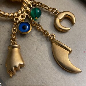 Vintage Hand Talisman Chatelaine Brooch, 1970 Chatelaine Good Luck ...