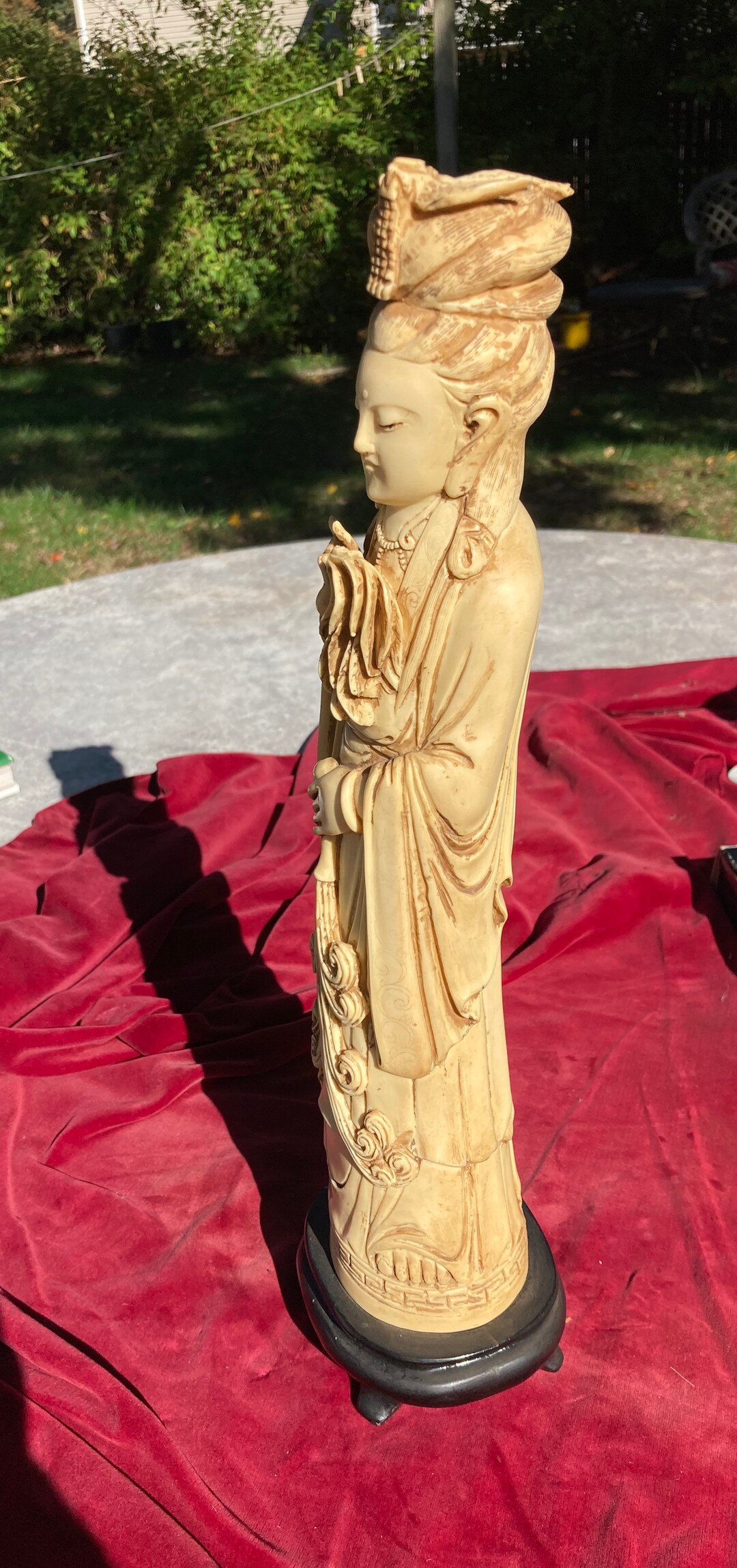 Vintage Asian Resin Scholar, Vintage Asian Wise Man, Vintage Faux Bone ...