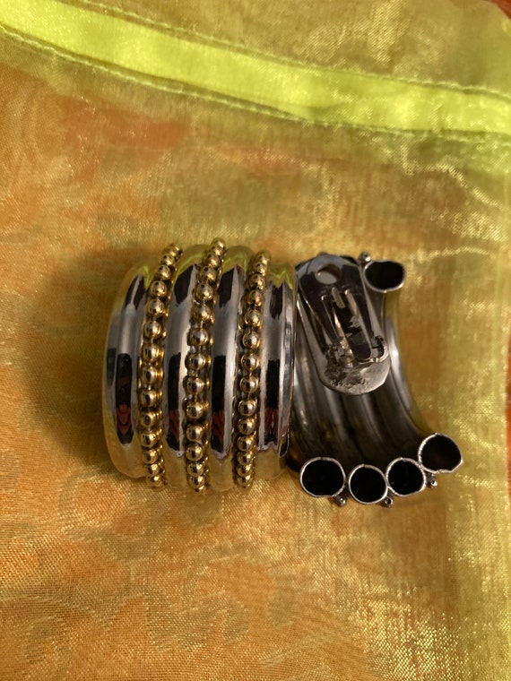 Huge vintage runway designer clip on earrings, 1980s … - Gem