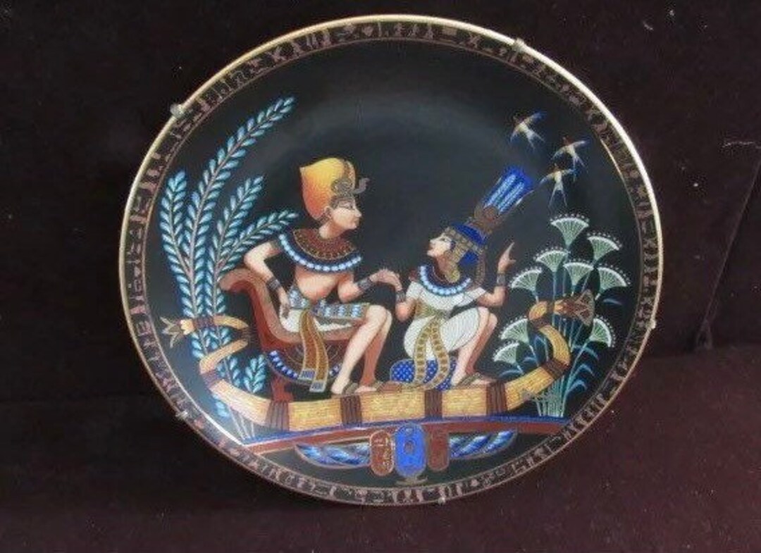 Bradex Egyptian King Tut & Ankhesenamun Plate Osiris Porcelain - Etsy
