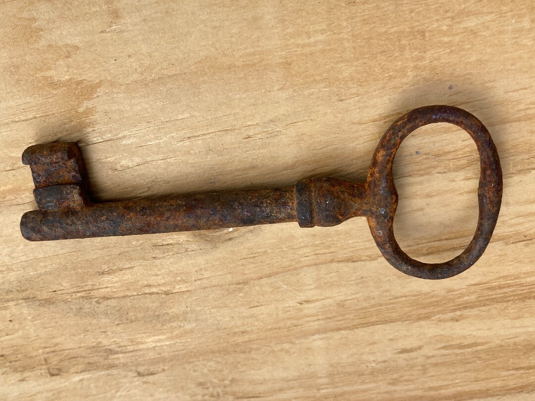 Antique Huge Rustic Skeleton Key, Antique English Castle Door Skeleton ...
