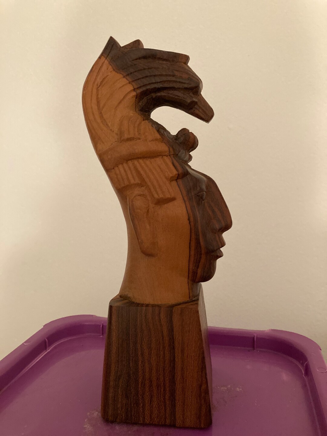 Vintage King Pacal From Palenqua Mayan, Mayan Deity Wooden Carved ...