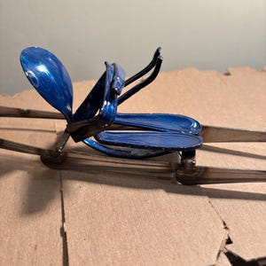 1960s Metal Art Kayak , Mid Century Kayak Art, Metal Boat and Man ...