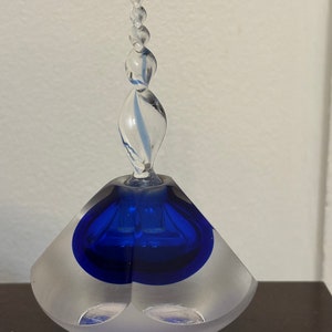 Vandermark Cobalt Blue Crystal Vanity Perfume Bottle Signed 1980’s ...