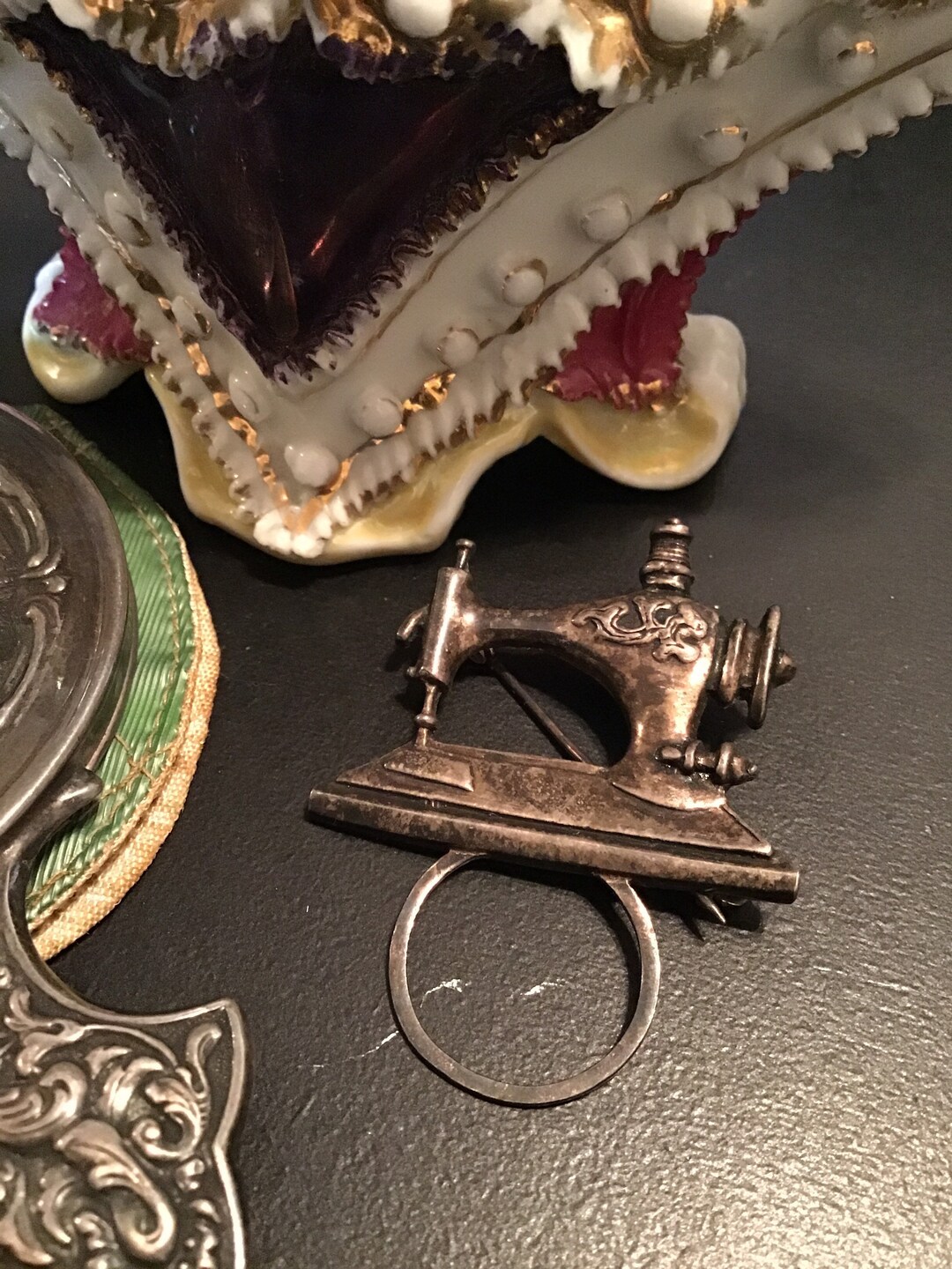 Antique Victorian Sewing Machine Jewelry, Stamped England or France ...