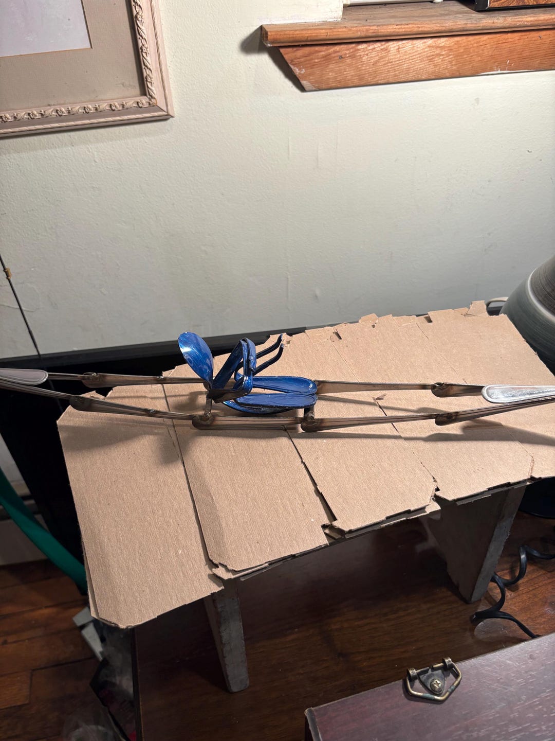 1960s Metal Art Kayak , Mid Century Kayak Art, Metal Boat and Man ...