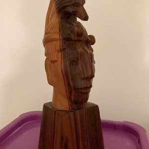 Vintage King Pacal From Palenqua Mayan, Mayan Deity Wooden Carved ...