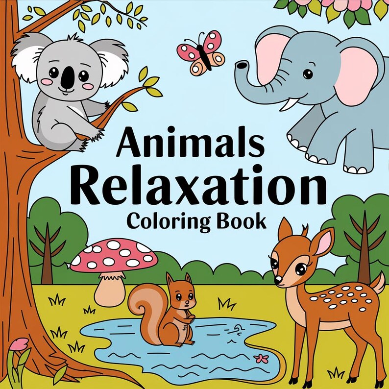 75 Animals Relaxation Coloring Pages PDF | Mindful Animal Coloring Book ...