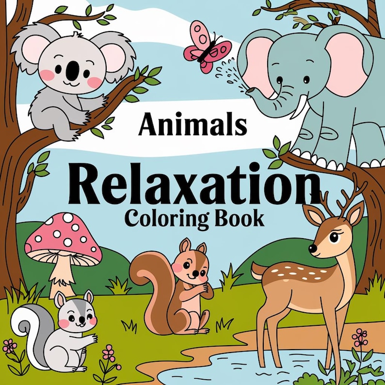 75 Animals Relaxation Coloring Pages PDF | Mindful Animal Coloring Book ...