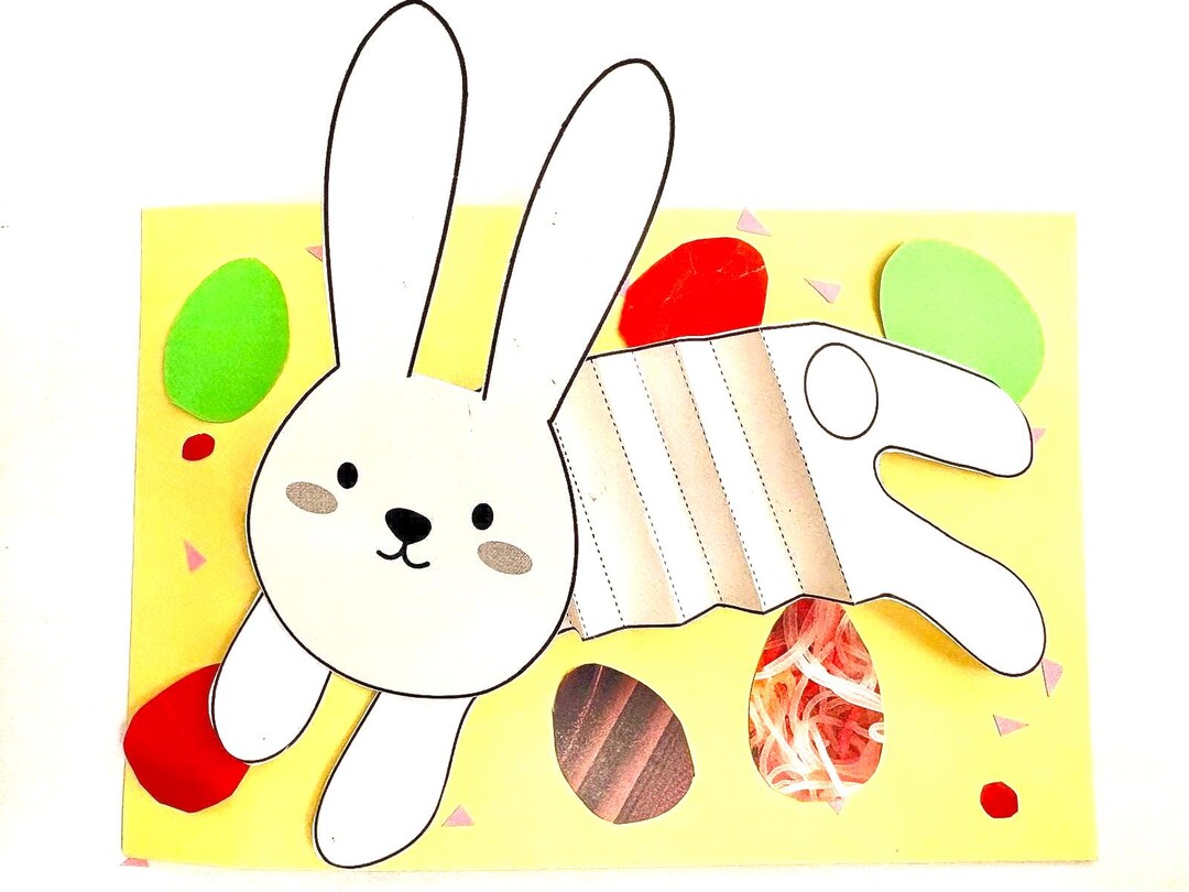 Easter Bunny Craft, Printable Pop up Bunny, DIY Paper Craft Spring ...