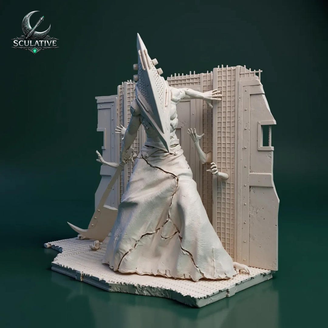 Pyramid Head 3D Model STL | Silent Hill Horror Statue | Digital ...
