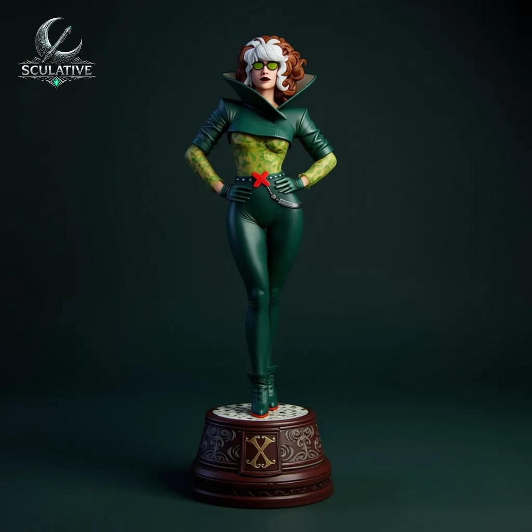 Rogue Hellfire Gala STL File Multiple Scale | X-men Marvel Statue 3D ...