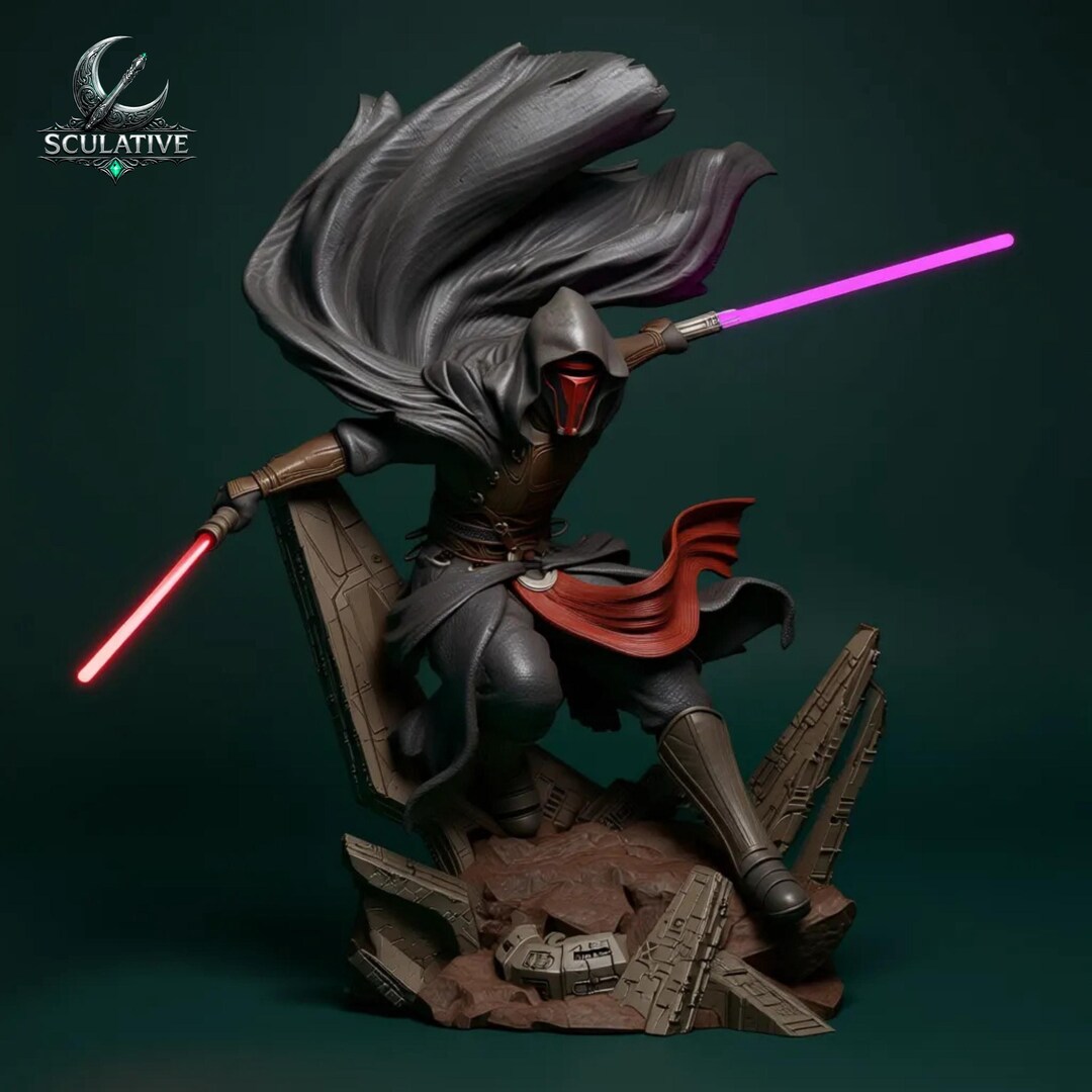 Darth Revan Sith Warrior STL Statue | Dark Sci-fi Fantasy Figure | 1:10 ...