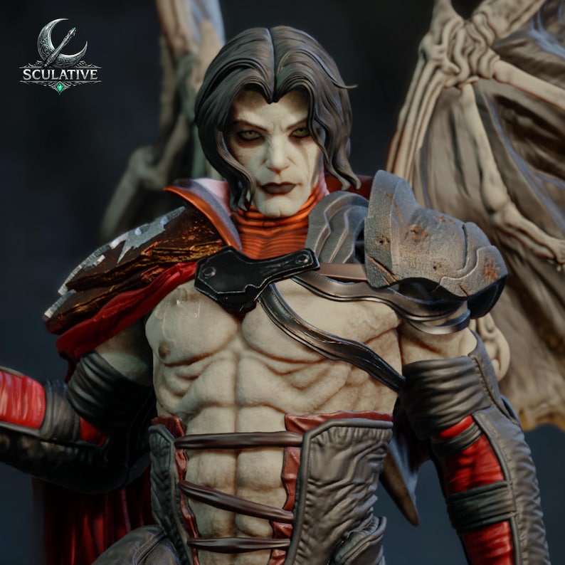 Raziel Vampire 3D STL | Dark Fantasy Angel Statue | Vampire Warrior ...