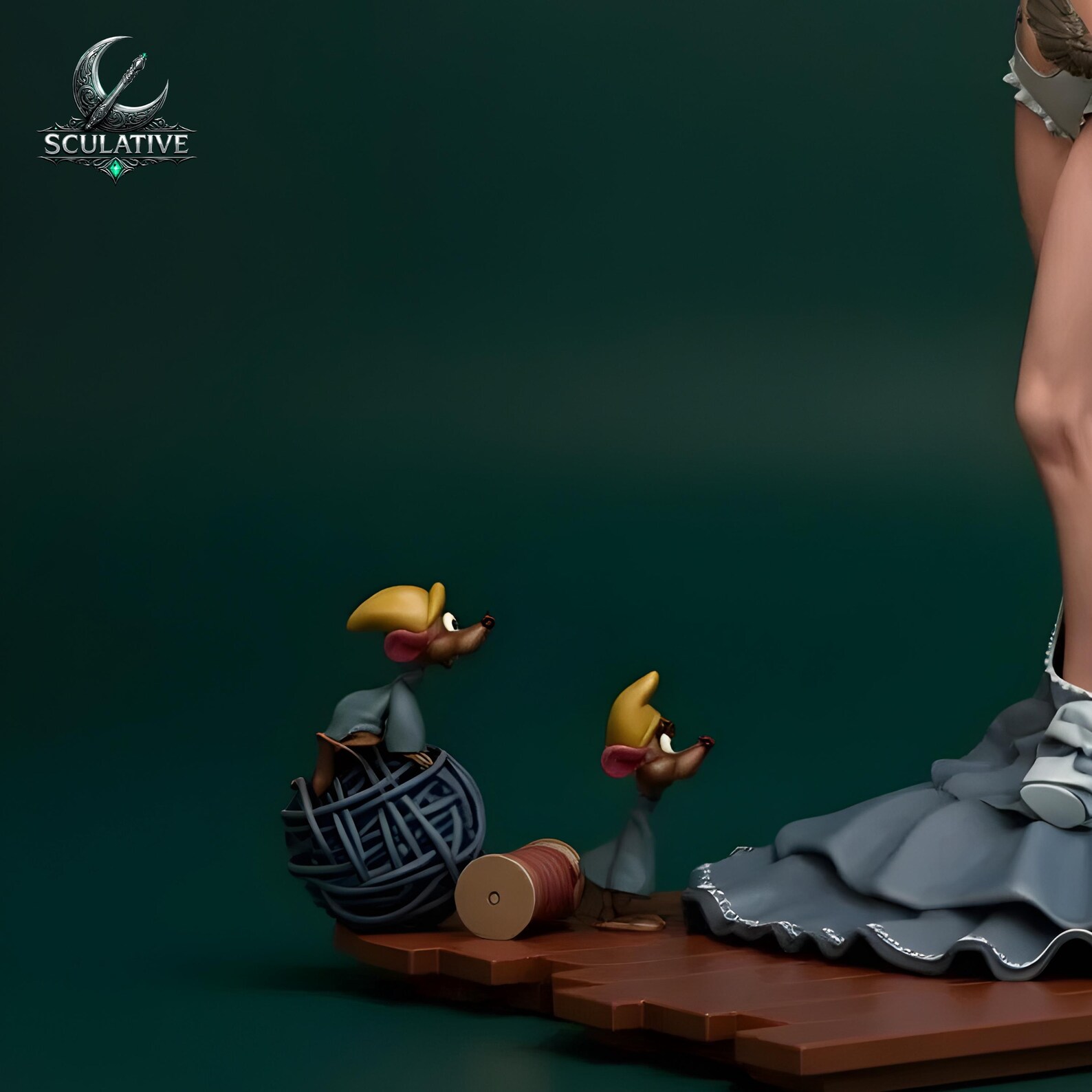 Cinderella STL File 1:6 Scale | Fantasy Female Statue 3D Print | High ...