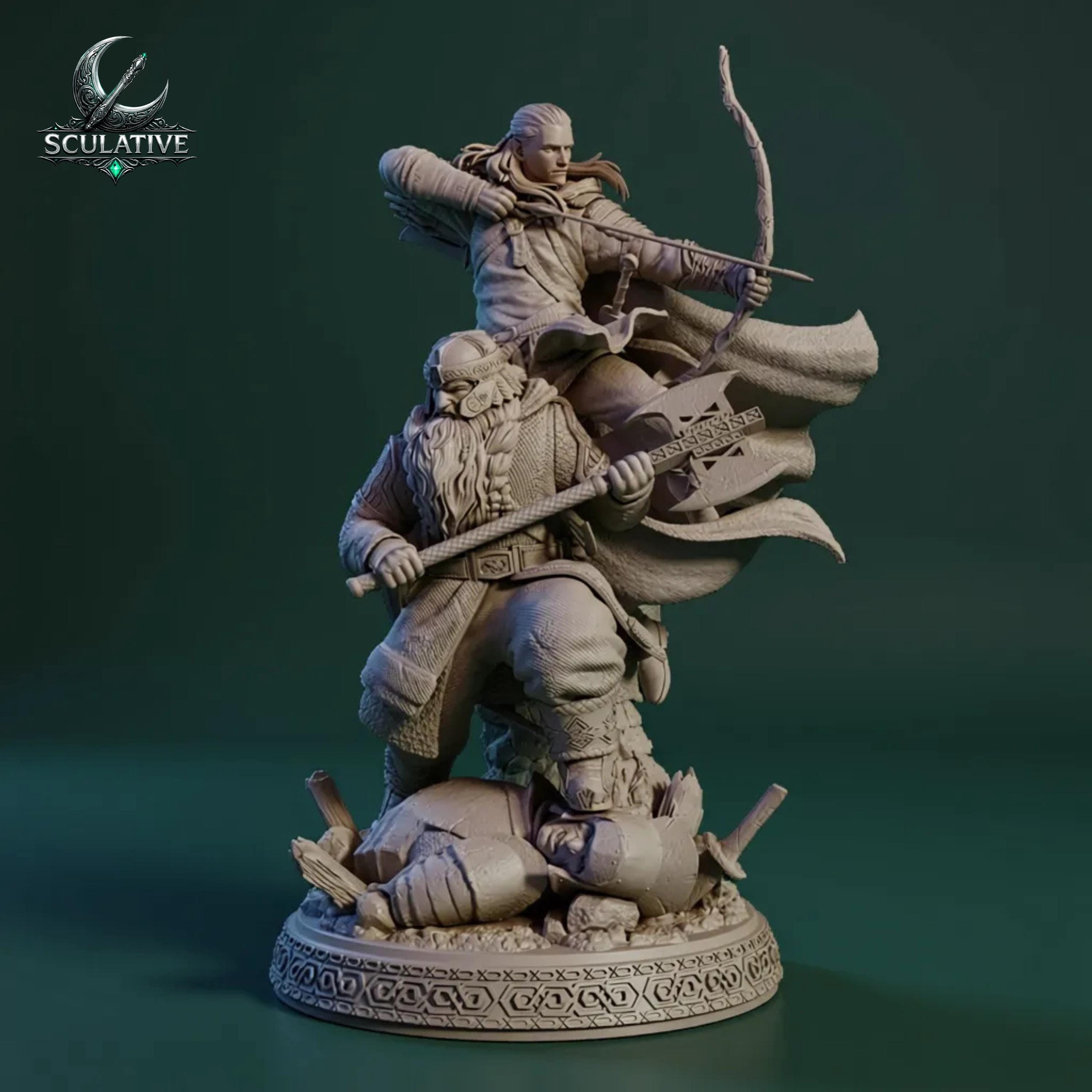 Gimli and Legolas 3D STL | Lord of the Rings Diorama | Fantasy ...