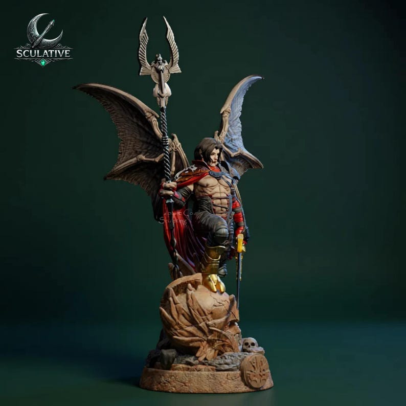 Raziel Vampire 3D STL | Dark Fantasy Angel Statue | Vampire Warrior ...