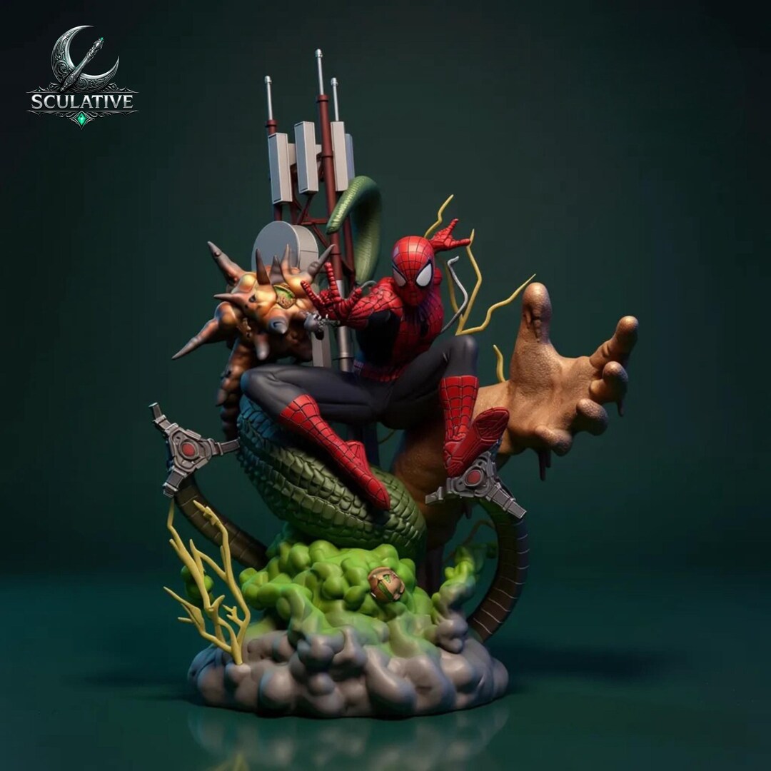 Spider-man STL File 1:6 Scale | Superhero Statue 3D Print | High Detail ...