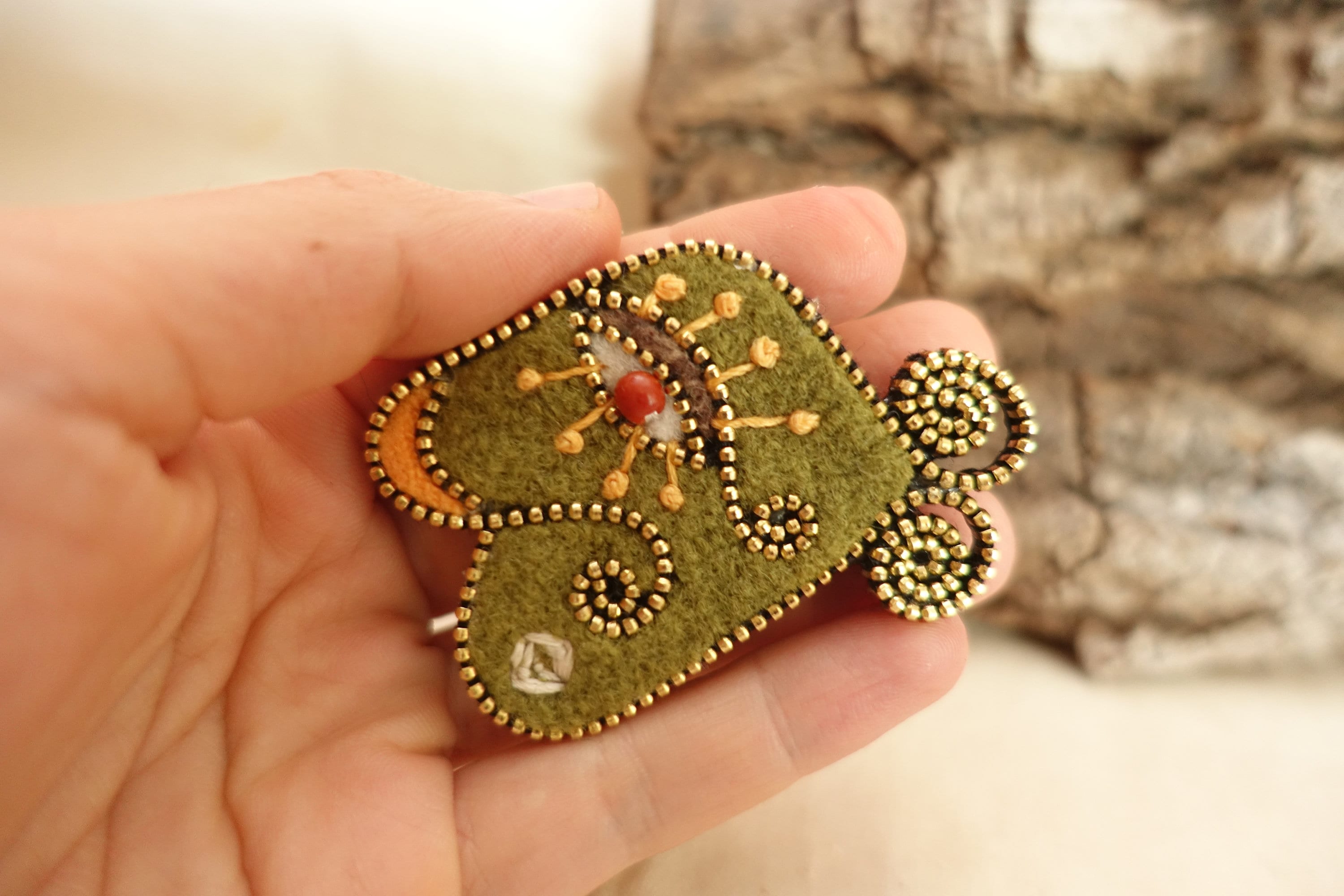 Unique Accessories Set Women Jewelry Set Wool Felt Designer Pin ...