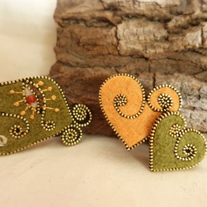 Unique Accessories Set Women Jewelry Set Wool Felt Designer Pin ...