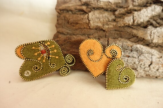 Unique Accessories Set Women Jewelry Set Wool Felt Designer | Etsy