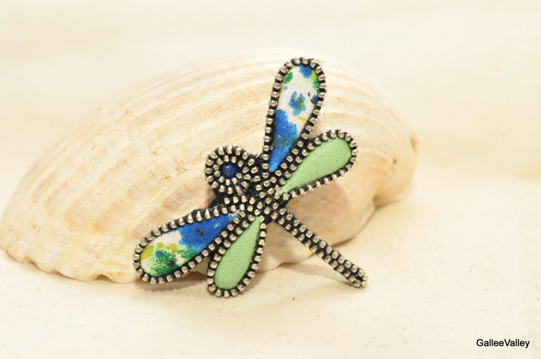 Dragonfly Felt Brooch Pin Gift for Woman Brooch Pin Felt Zipper Jewelry ...