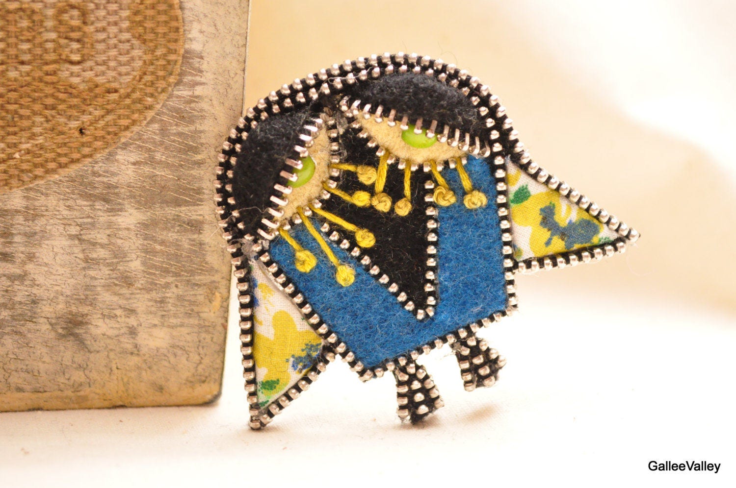 Bird Felt Brooch Woman Bird Jewelry Zipper Bird Brooch Cute - Etsy