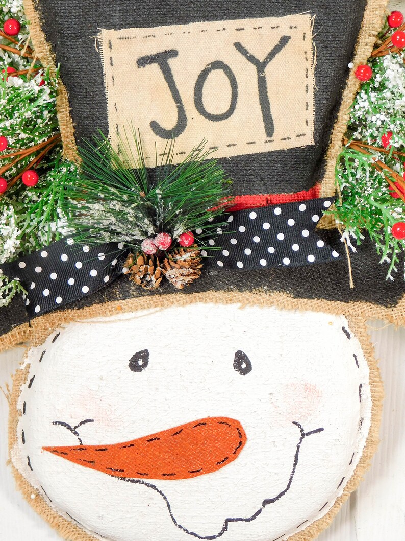 Snowman Joy Door Hanger, Holiday Snowman Door Hanger, Christmas Joy ...