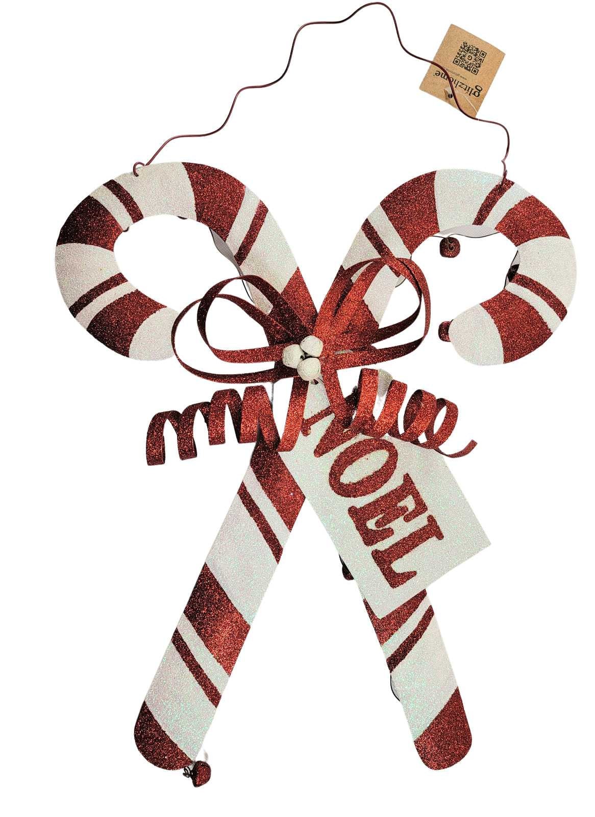 Metal Noel Peppermint Sign, Christmas Peppermint Door Hanger - Etsy