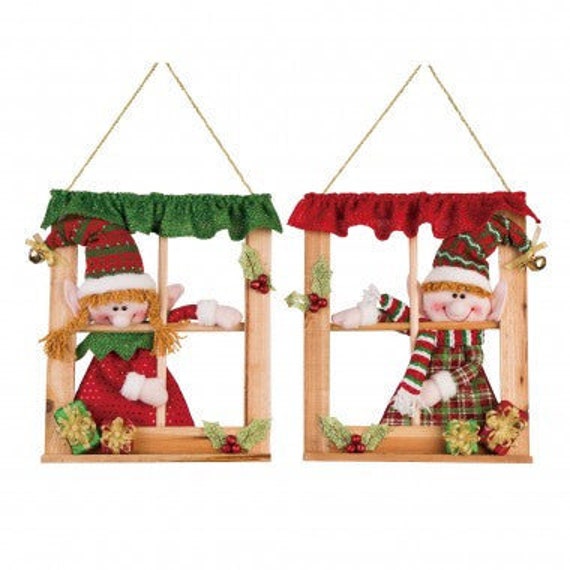 Plush Elf Window Girl Elf in Window Boy Elf in Window - Etsy