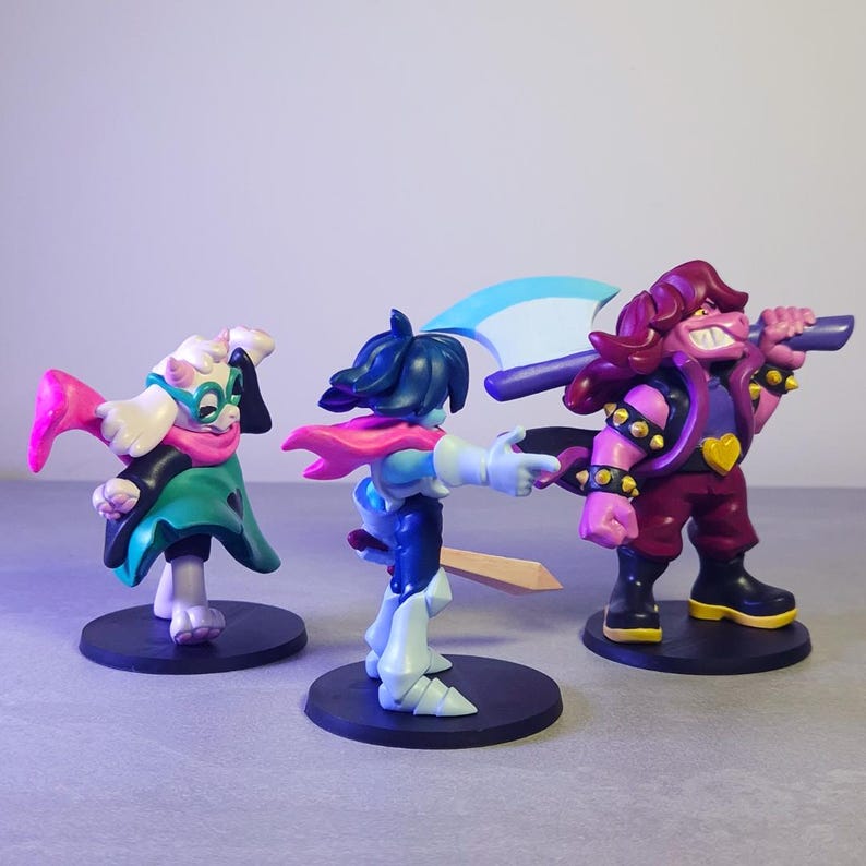 DELTARUNE - Delta Warriors Figures Bundle - Kris, Susie and Ralsei (~8 ...