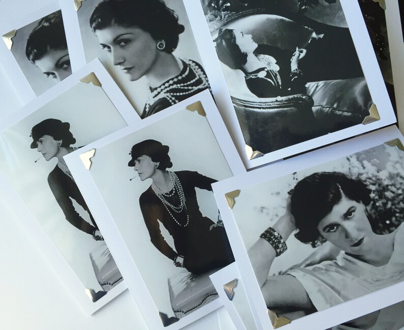 Coco Channel Younger Portraits Black and White Customized Stationary ...