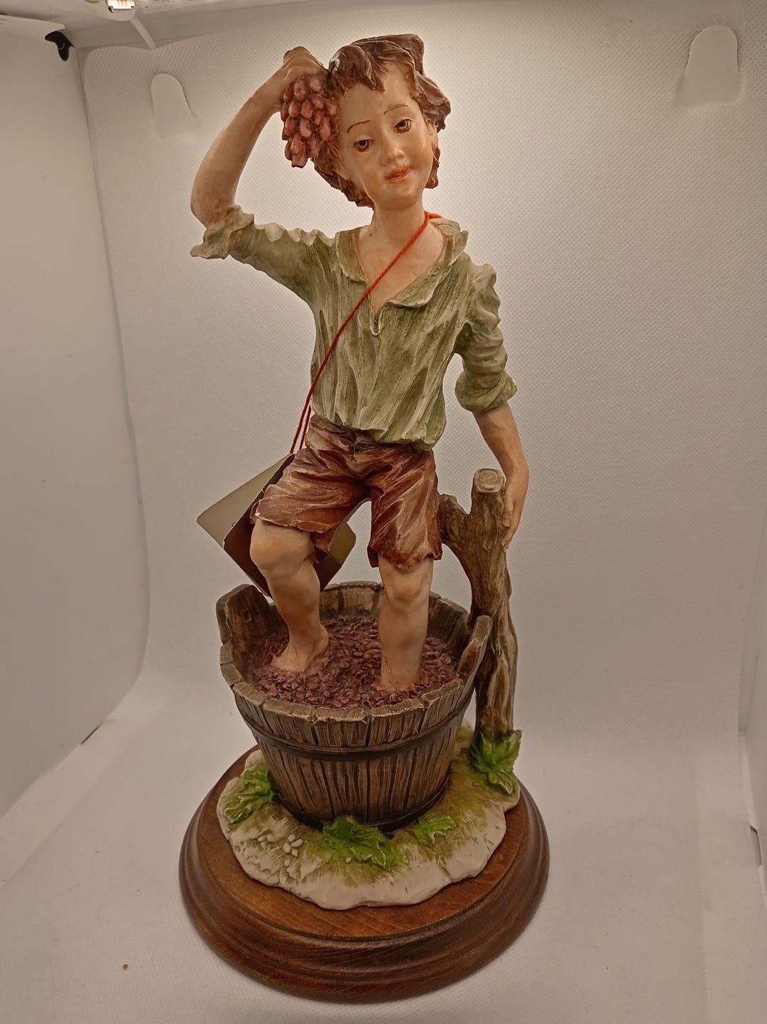 Capodimonte Porcelain Figurine Boy Crushing Grapes by Mario Pegoraro ...