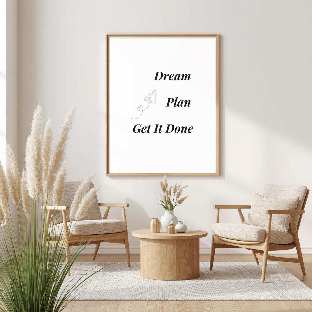 Motivational Quotes Wall Art Set, Minimalist Office Decor (digital ...