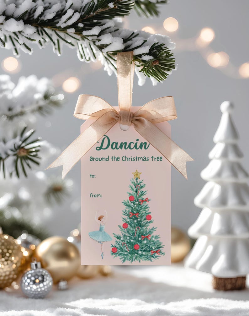 Ballerina Christmas Gift Tag Printable | Nutcracker Ballet Recital Gift ...