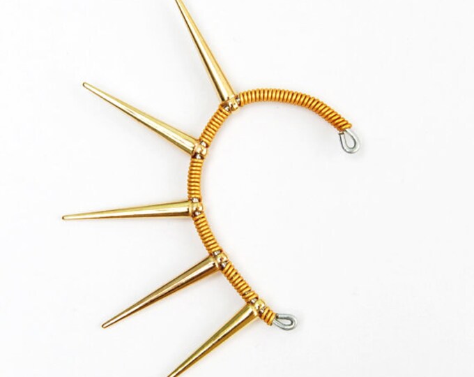 Metal Ear Cuff - Gold Spikes - Etsy