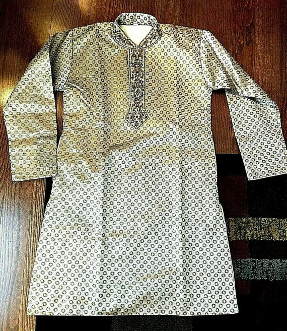 Traditional Eastern Tunic Handmade Gold Brocade Embroidered - Etsy ...