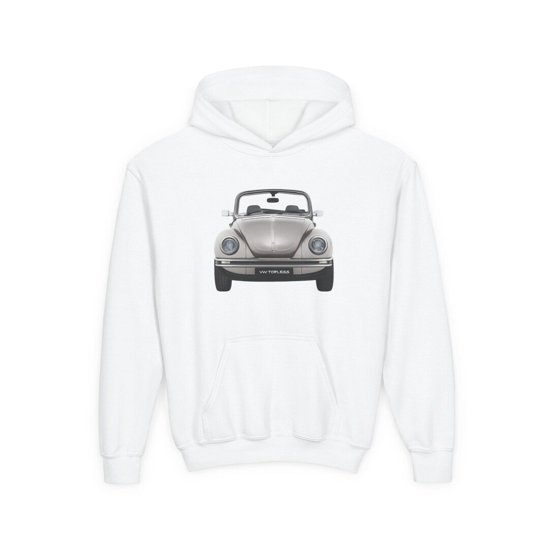 Vintage Beetle Convertible Car Youth Hoodie | Classic Bug Front Back ...