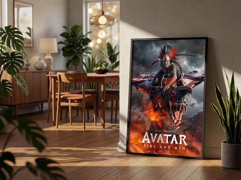 Avatar 3: Fire & Ash Movie Poster – Sci-fi Wall Art Print, Unframed ...