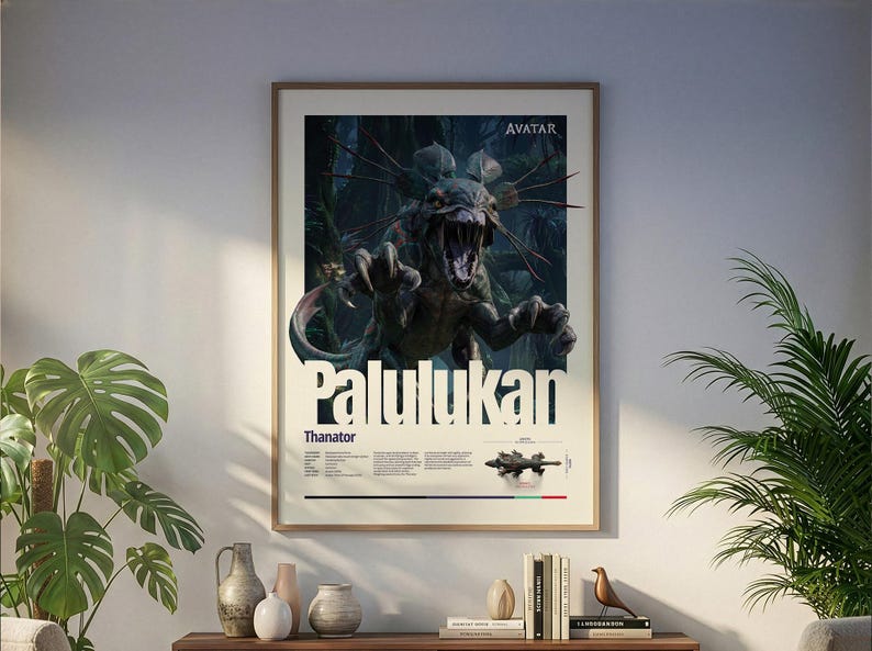 Avatar Thanator Poster – Pandora Creature Wall Art Print, Sci-fi Movie ...