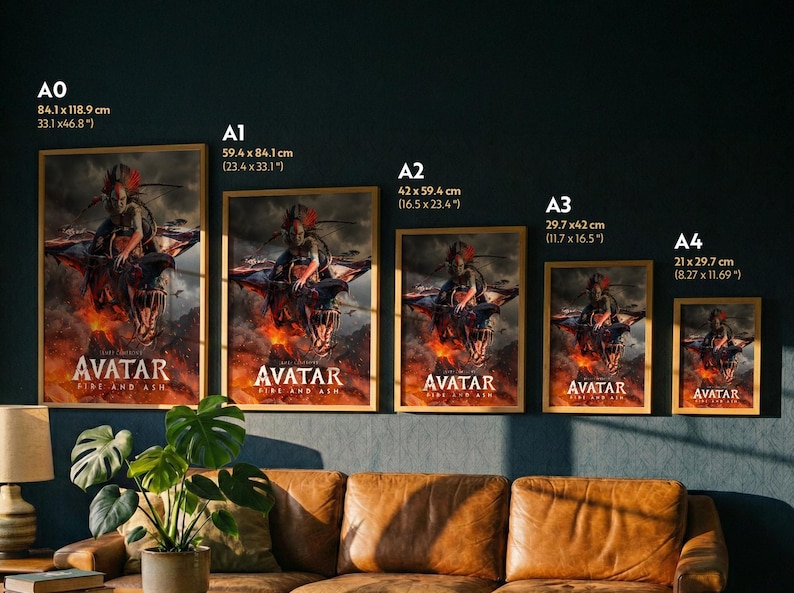 Avatar 3: Fire & Ash Movie Poster – Sci-fi Wall Art Print, Unframed ...