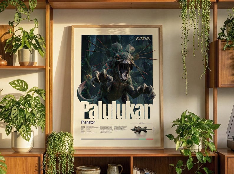 Avatar Thanator Poster – Pandora Creature Wall Art Print, Sci-fi Movie ...
