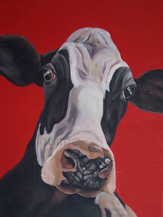 I'm the funniest too Friesian cow | Etsy