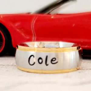 Boys Name Ring/boy Jewelry/baby Boy Jewelry/name Ring/personalized Name ...