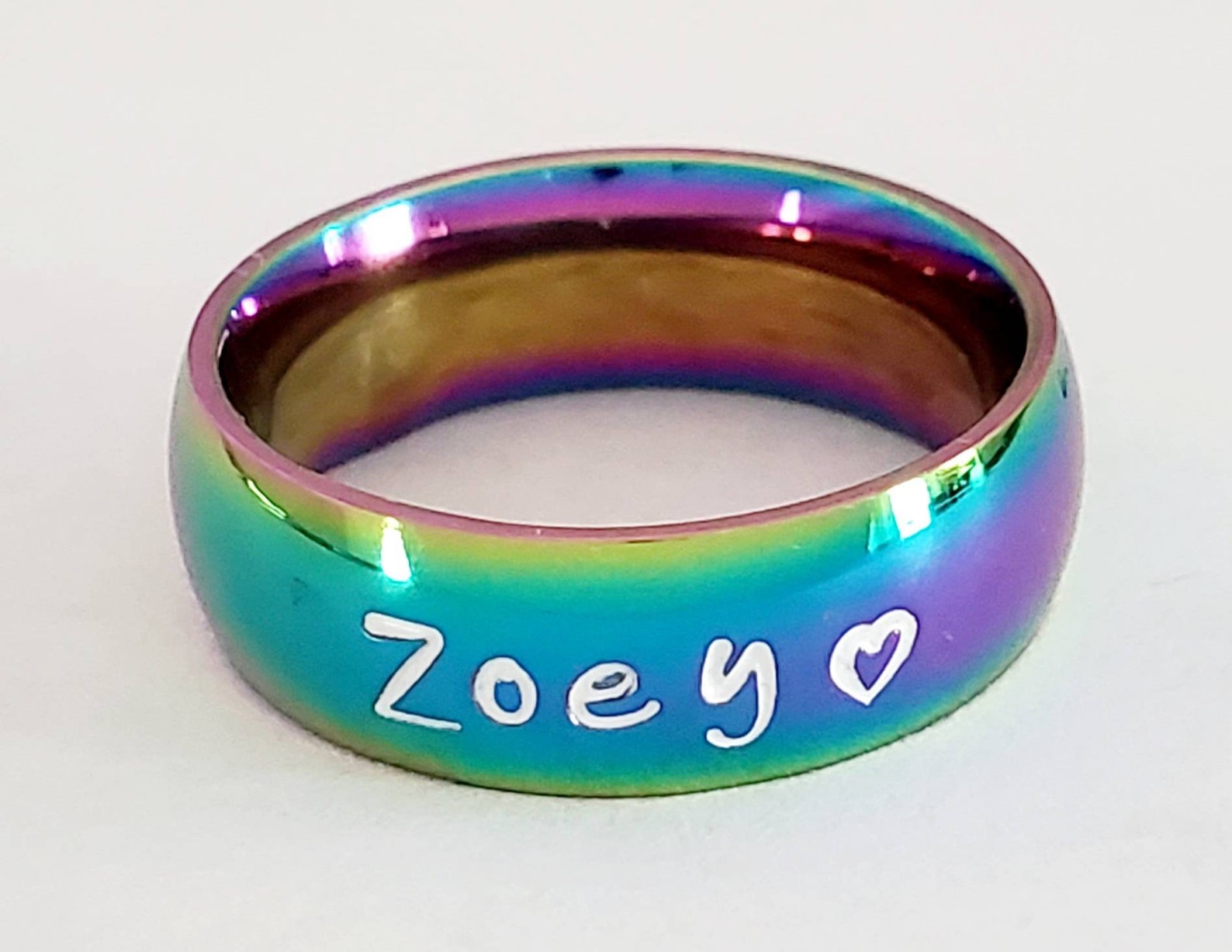 Rainbow Ring Autism Ring Autistic Jewelry Personalized | Etsy