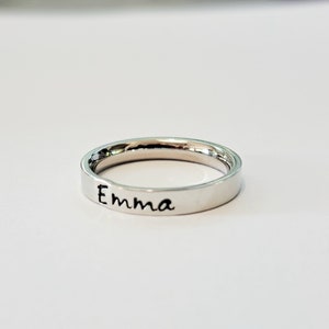 Personalized Name Ring Mom Ring Kids Names Custom Ring Stacking Mom ...
