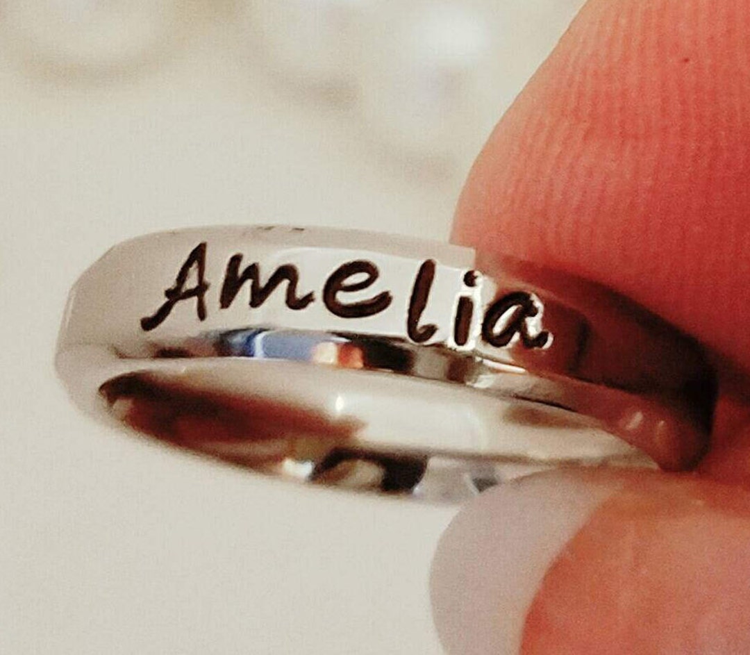 Personalized Name Ring/custom Mom Ring/little Girl Ring/girl - Etsy