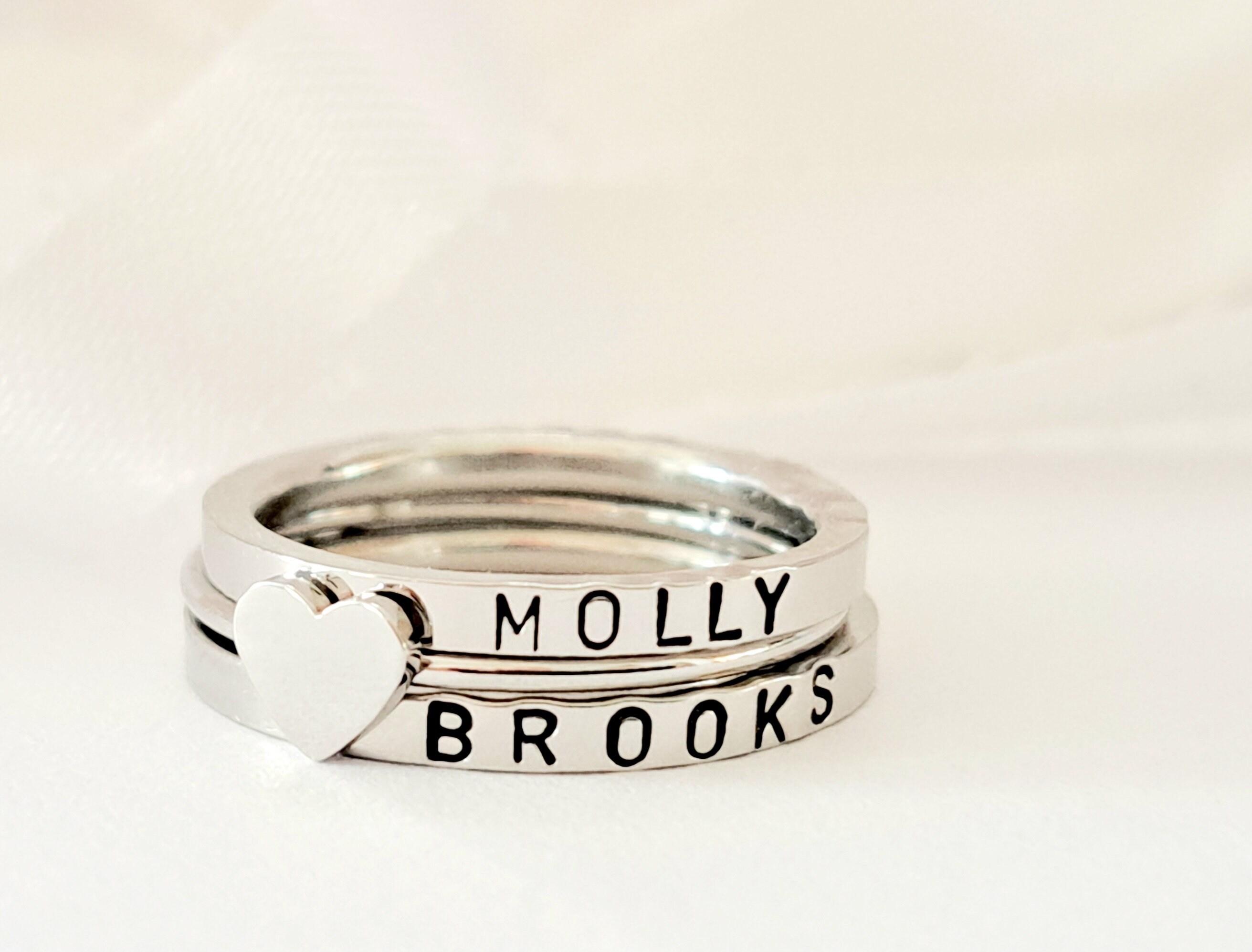 Mother's Day Ring. Stackable Name Ring.mom Ring. Personalized Name Ring ...