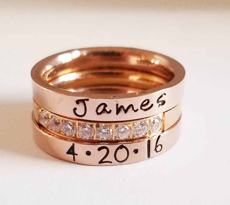 Rose Gold Name Ring Statement Ring Promise Ring Mothers Etsy rose-gold-name-ring-statement-ring-promise-ring-mothers-etsy