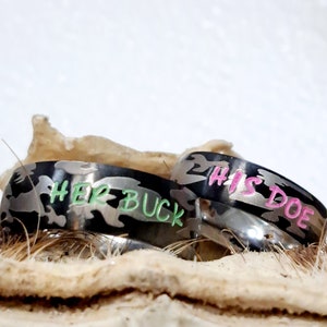 Camo Ring Set/camouflage Wedding Ring Set/custom Wedding Rings ...